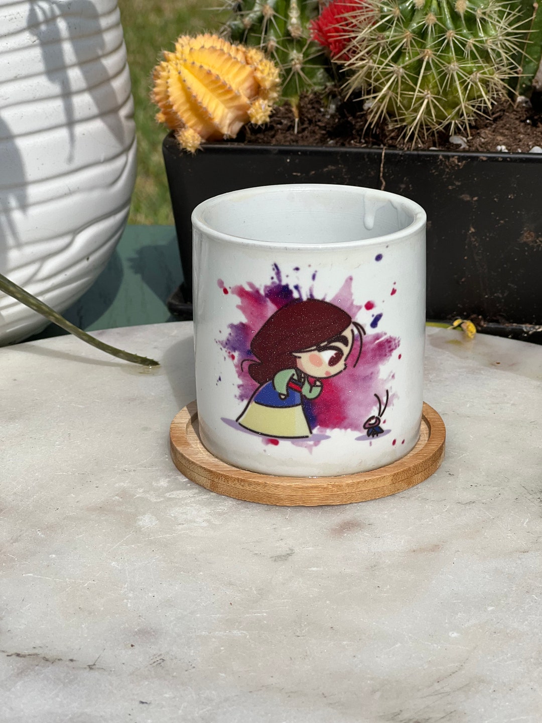 Mulan and Cri-kee Succulent Pot, Disney Princesses Succulents Pots ...