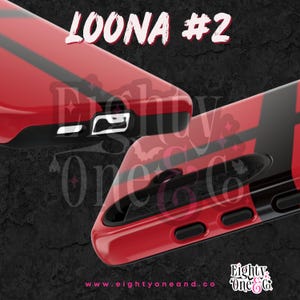 Helluva Boss "loona" Phone Case #2 Red With Black Cross Design Loona ...