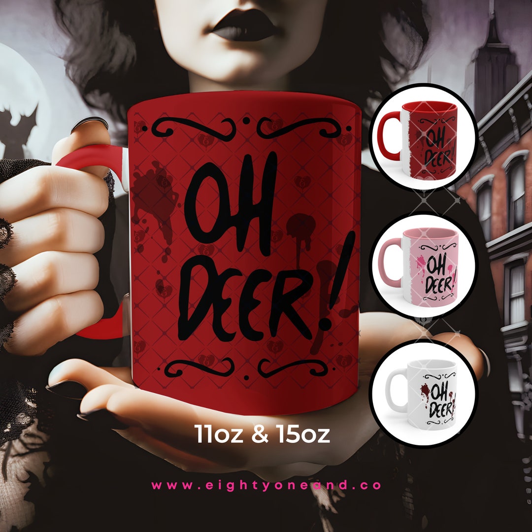 OH DEER Mug Fan Art Alastor's Mug Alastor Fanart Tea Cup Radio Demon ...