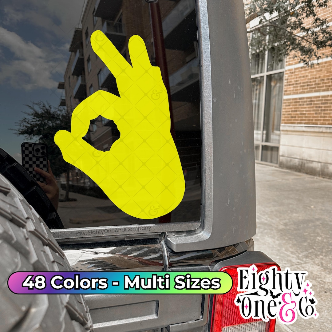 Gotcha Decal Made You Look Sticker Ok Hand Sign Decal Car Window Decal ...