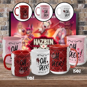 OH DEER Mug Fan Art Alastor's Mug Alastor Fanart Tea Cup Radio Demon ...