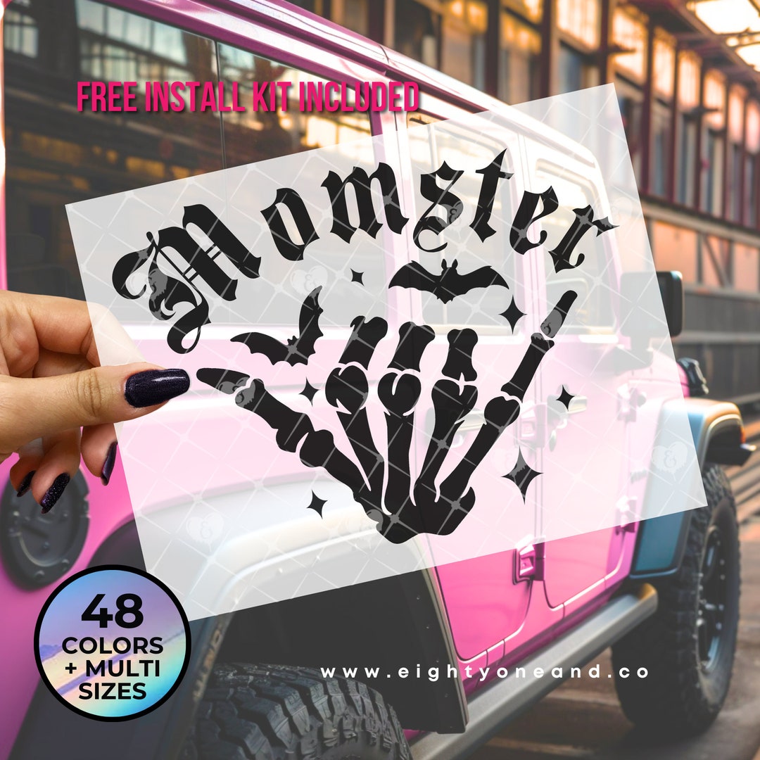 Momster Decal Gothic Mom Car Decal Glossy Decals Car Window Stickers ...