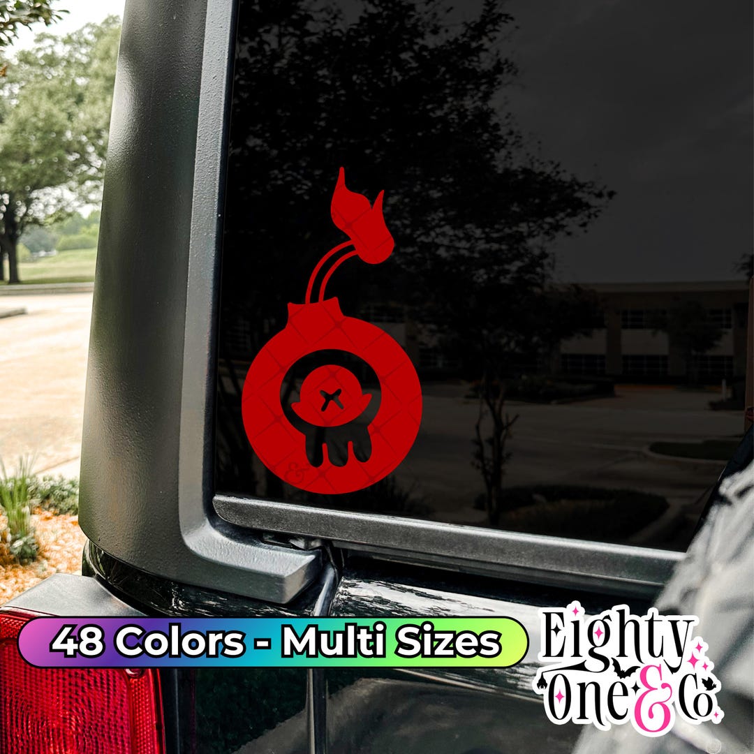Hazbin Cherry Bomb Decal Fan Art Car Decal Cherry Fanart Hazbin Hotel ...