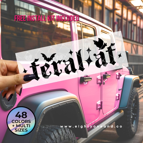 Feral Af Car Decal - Etsy