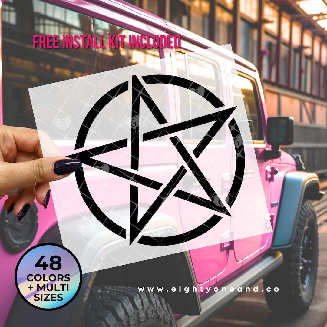 Pentagram Decal Pentagram Sticker Holographic Pentagram Witch Gifts ...