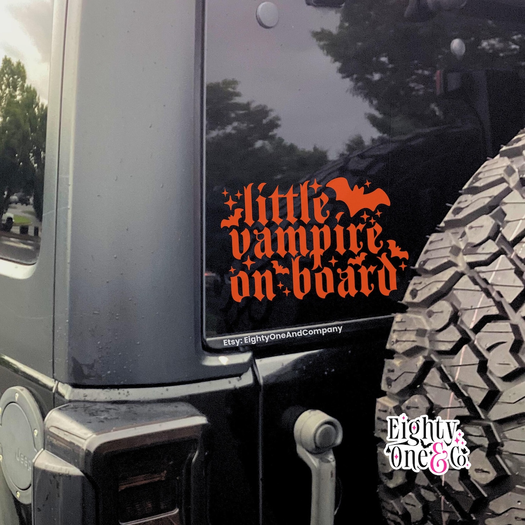 Little Vampire on Board Decal Gothic Baby on Board Sticker Spooky Mom ...