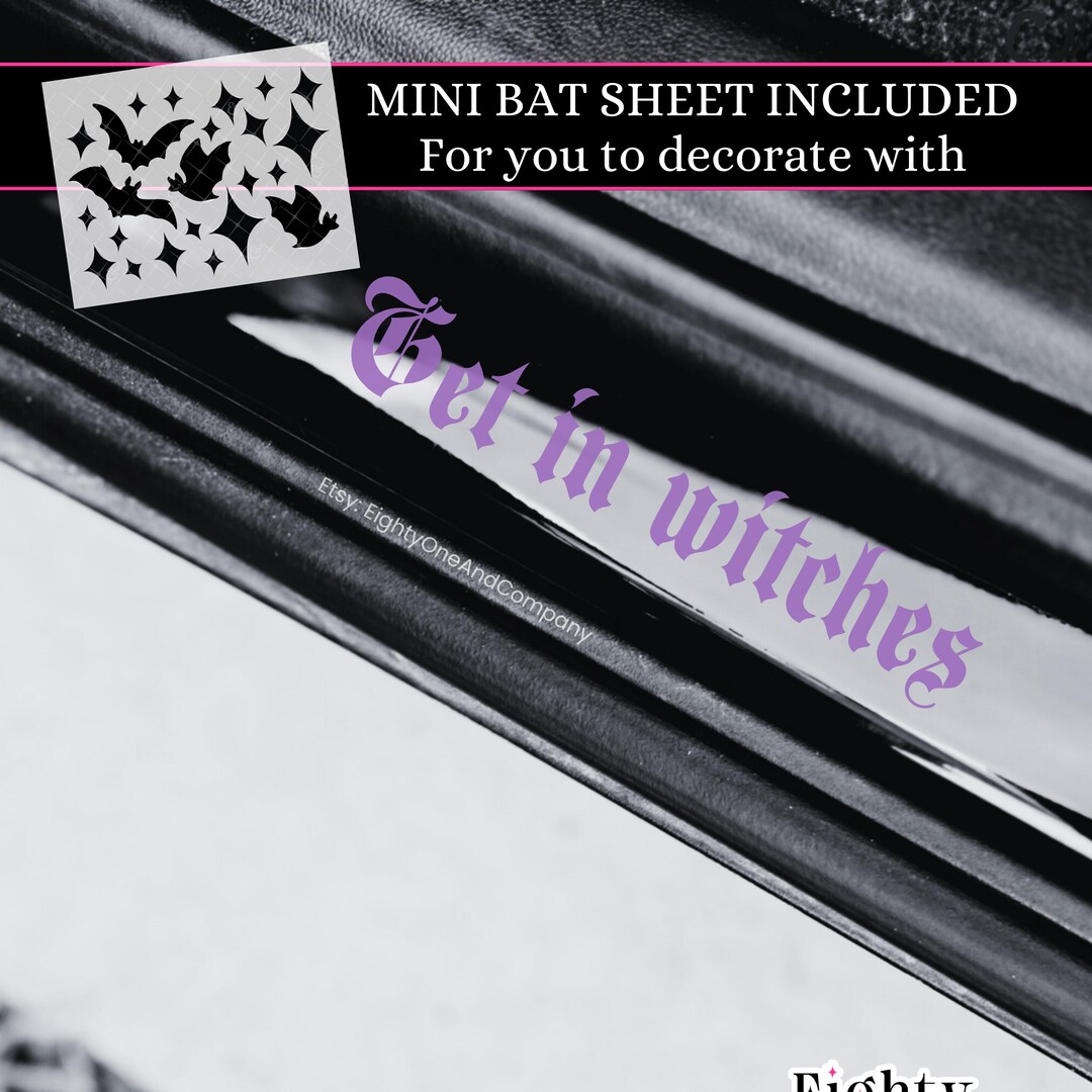 Get in Witches Car Decal | Witchy Doorstep Threshold Sticker | Spooky ...