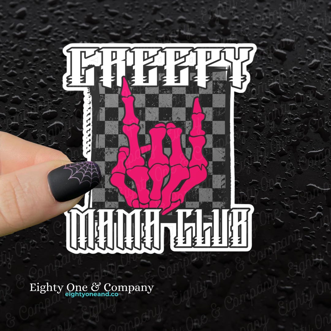 Creepy Mama Club Waterproof Vinyl Sticker for Moms Who Love the Spooky ...