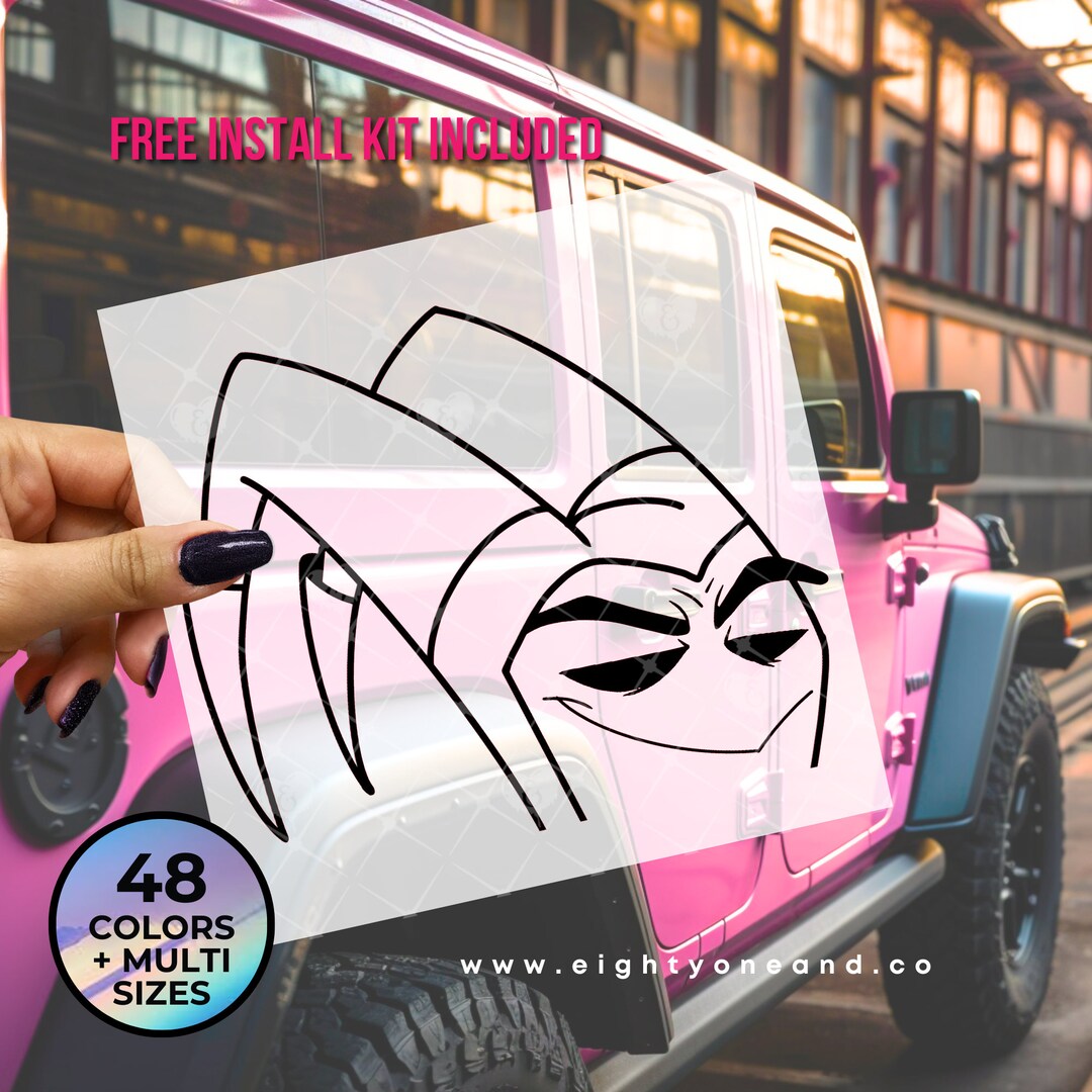 Hazbin Adam Peek a Boo Decal Fan Art Car Decal Adam Fanart Hazbin Hotel ...