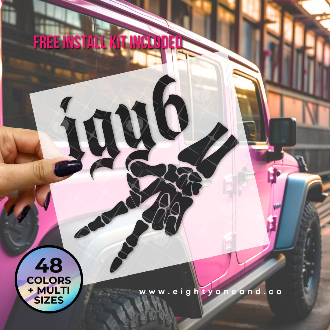 IGY6 Biker Support Decal Skeleton Hand Ride Safe Motorcycle Decal Biker ...