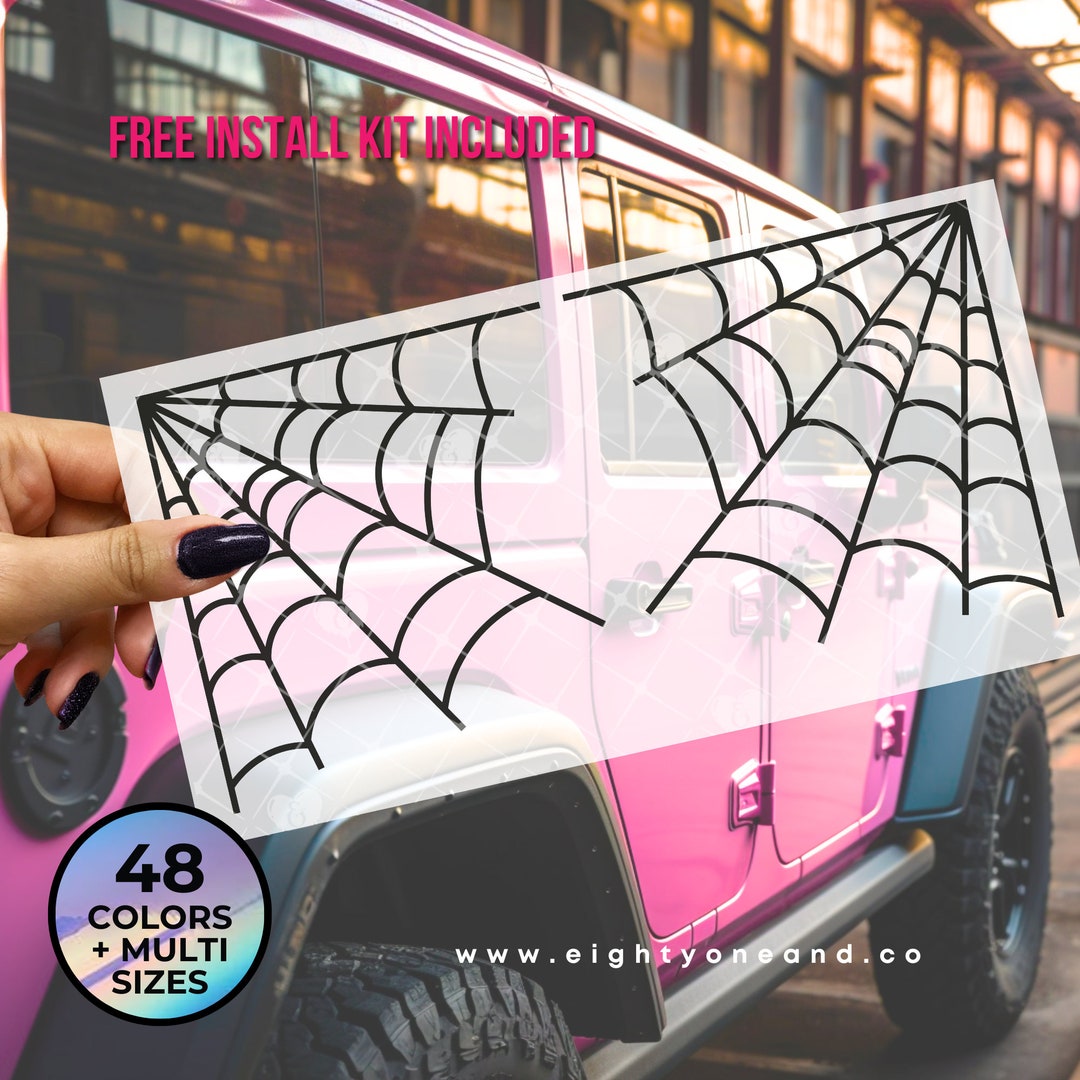 Spiderweb Decals Car Decal Corner Wall Decals Decal Window Spooky ...