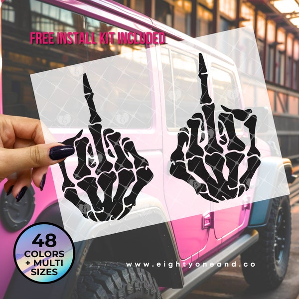 Middle Finger Brake Light Decal - Etsy