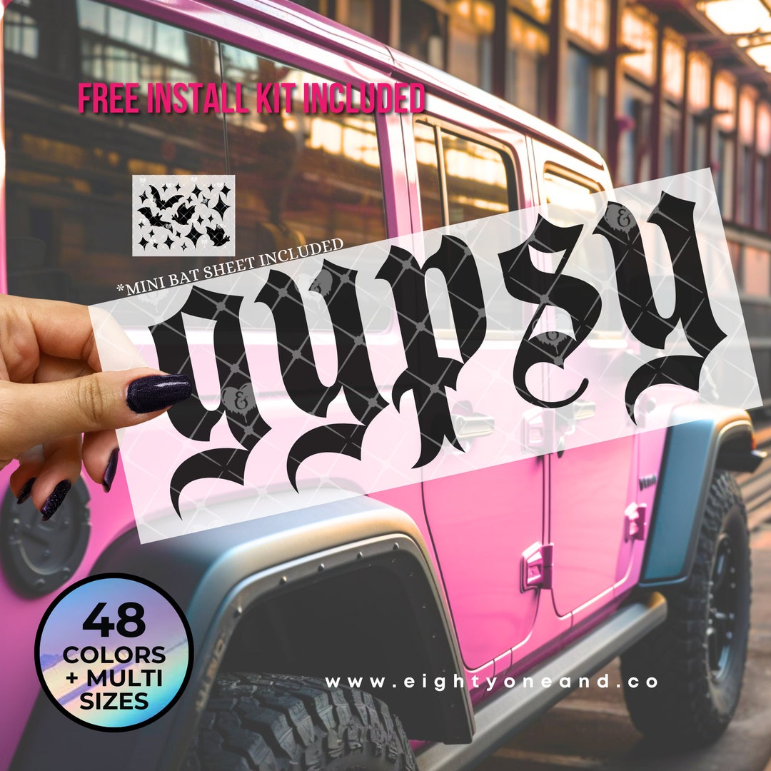 Gypsy Gothic Decal Blackletter Car Sticker Bumper Sticker Witchy Decals ...