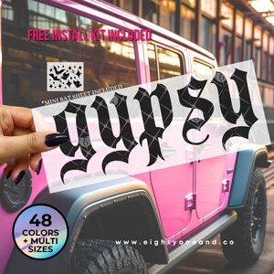 Gypsy Gothic Decal Blackletter Car Sticker Bumper Sticker Witchy Decals ...