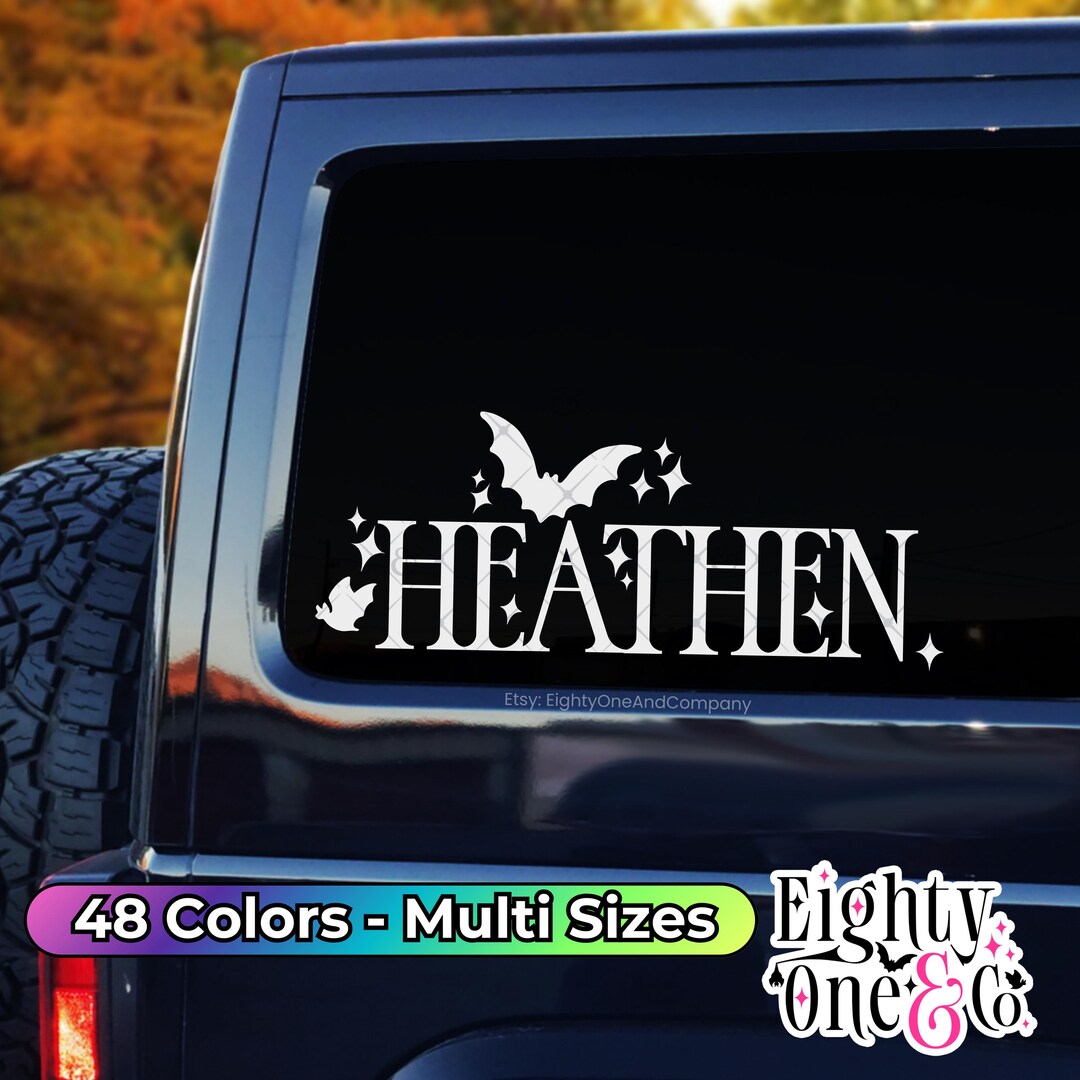Heathen Vinyl Decal - Free Thinker Decals Pagan Stickers Atheist ...