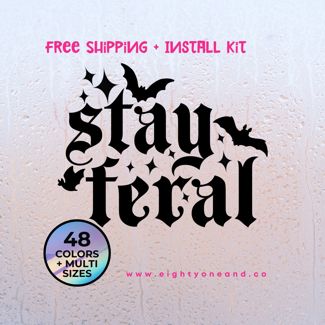 Stay Feral, Spooky Babe, Spooky Bitch, Spooky Decal, Goth Car ...