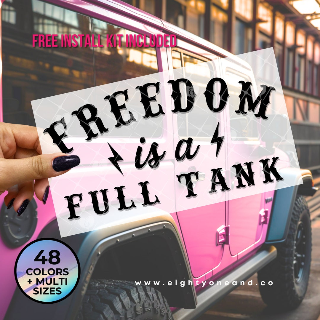 Freedom is a Full Tank Motorcycle Stickers Glossy Decal Motorcycle ...