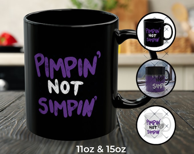 Pimpin' Not Simpin' Hazbin Hotel Mug Valentino Hazbin Hotel Mug Hasbin ...