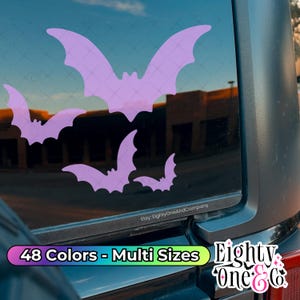 Group of Bat Vinyl Bat Stickers Bat Decals Halloween Decals Spooky ...