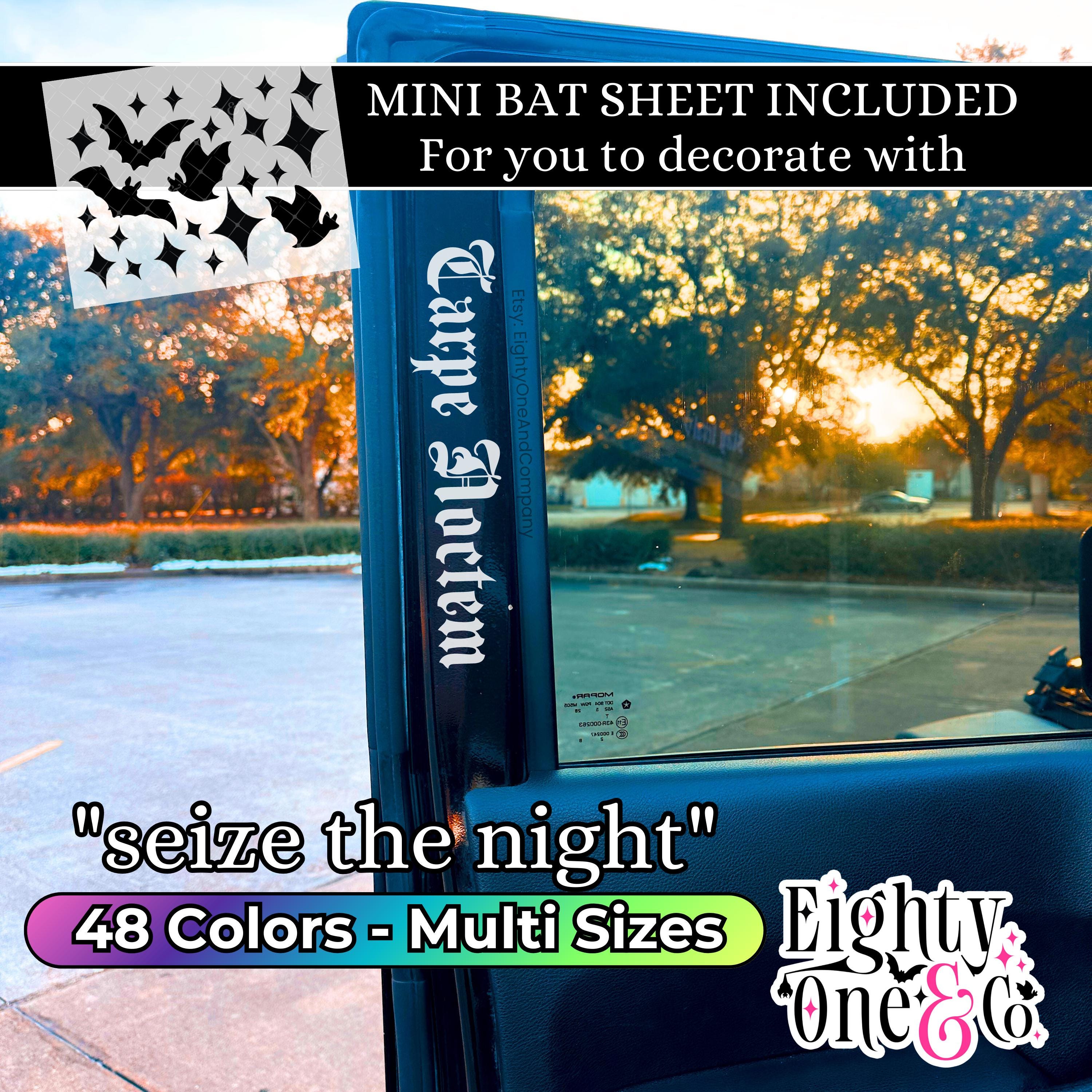 Carpe Noctem Decal Seize the Night Sticker Stay Feral Spooky Decal Goth ...