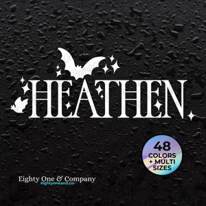 Heathen Vinyl Decal - Free Thinker Decals Pagan Stickers Atheist ...