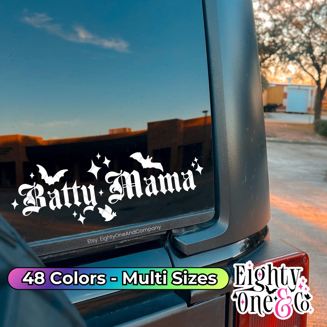 Batty Mama Car Decal Mom Decal Funny Mom Decal Baby on Board Kids on ...