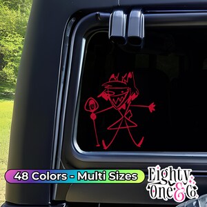 Hazbin Alastor Doodle Decal Car Decal Alastor Hazbin Hotel Car Sticker ...