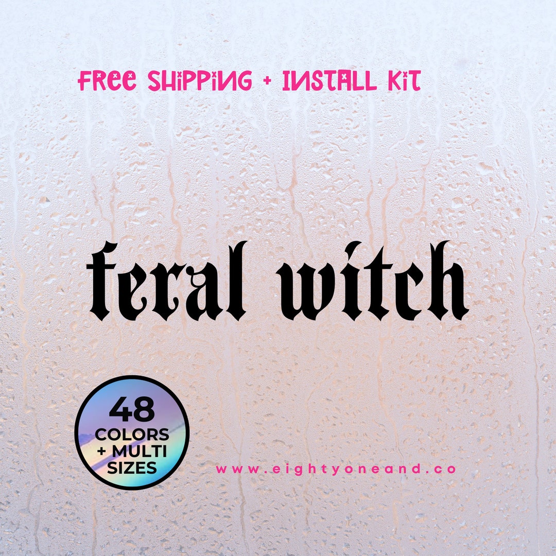 Feral Witch Stay Feral Goth Accessories Car Decals for Women Spooky ...