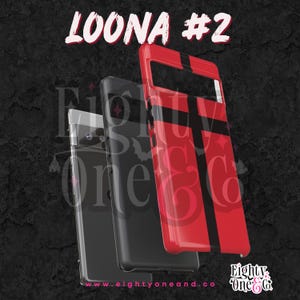 Helluva Boss "loona" Phone Case #2 Red With Black Cross Design Loona ...