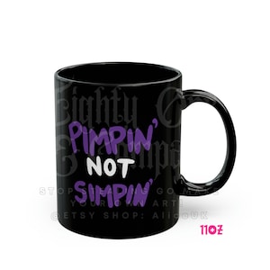 Pimpin' Not Simpin' Hazbin Hotel Mug Valentino Hazbin Hotel Mug Hasbin ...