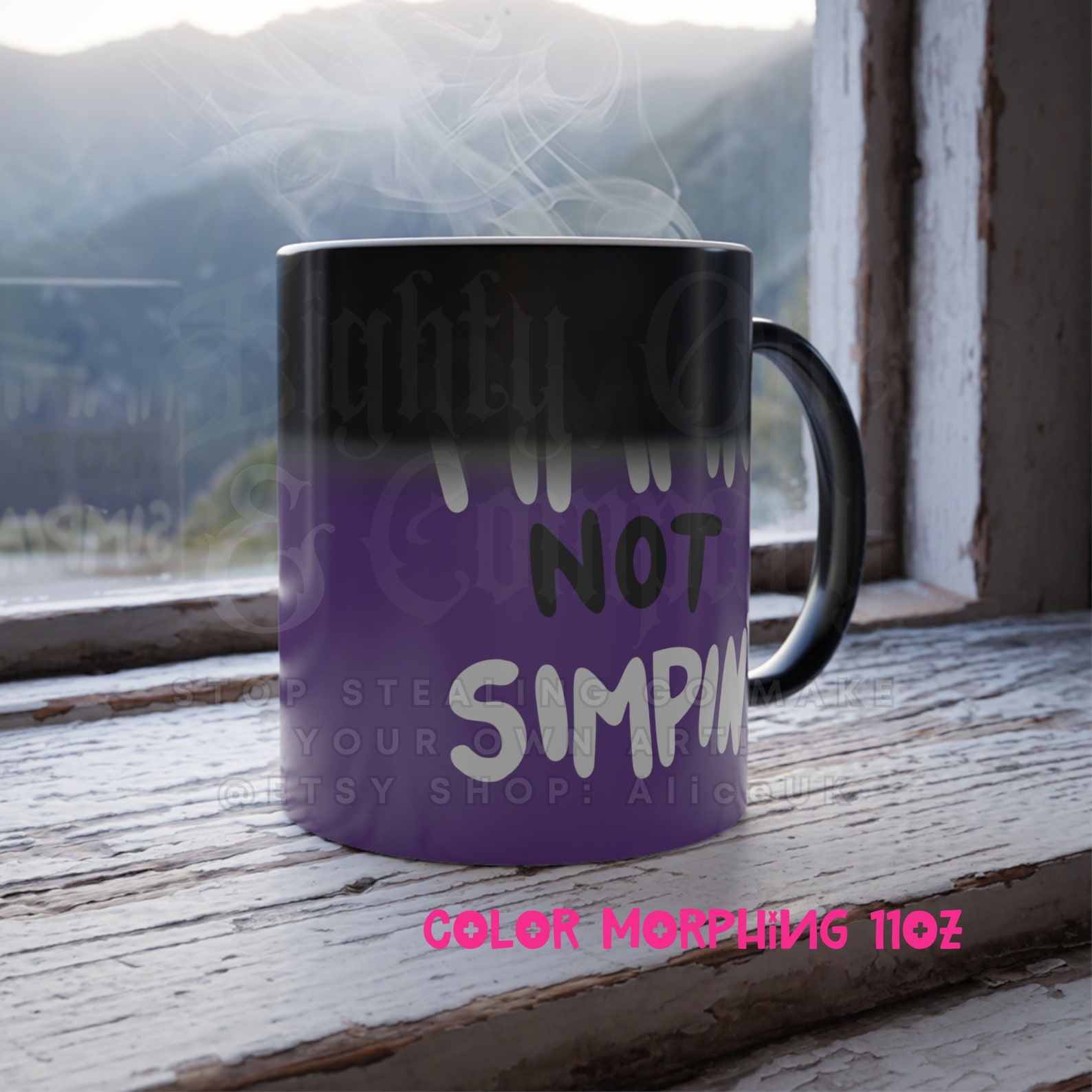 Pimpin' Not Simpin' Hazbin Hotel Mug Valentino Hazbin Hotel Mug Hasbin ...