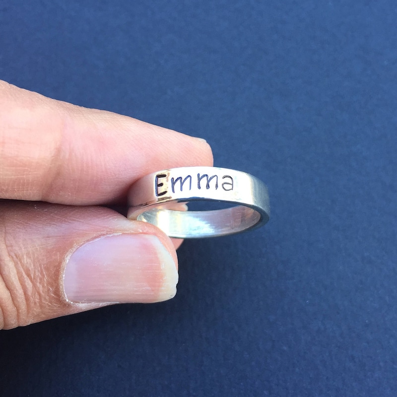 Stackable Name Rings - Etsy