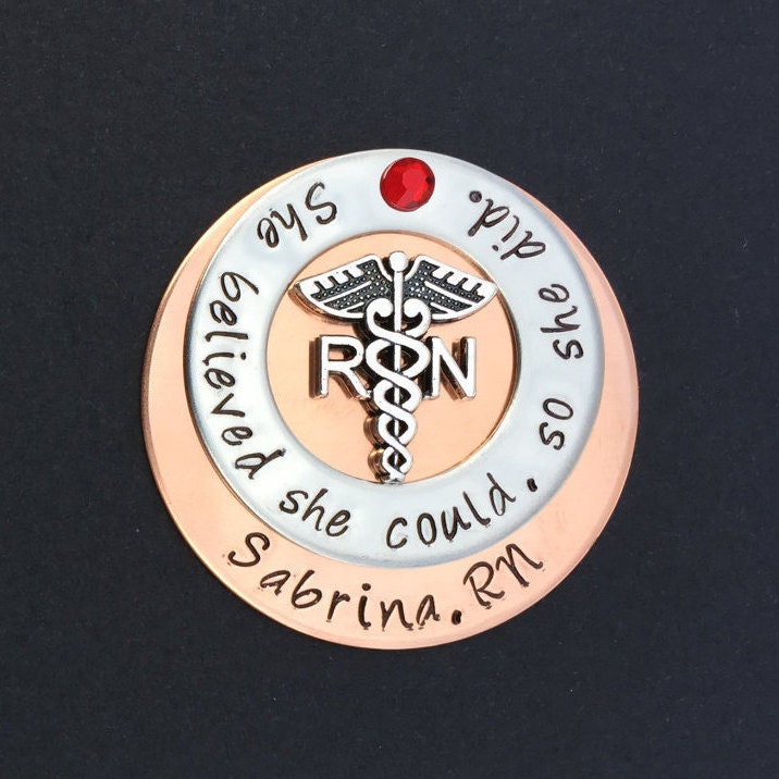 Personalized Nursing Pin / RN Pin / Nursing Student / Nursing Pinning ...