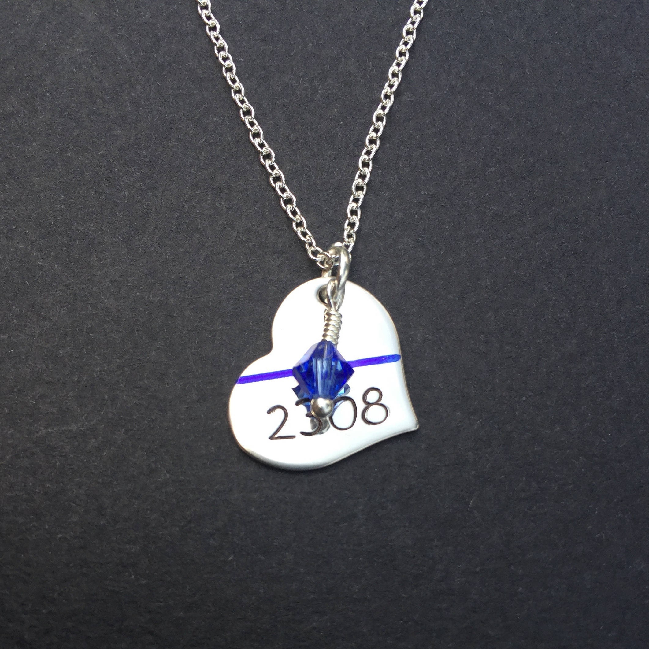 Thin Blue Line Jewelry, Police Officer Gifts, Police Wife Necklace ...