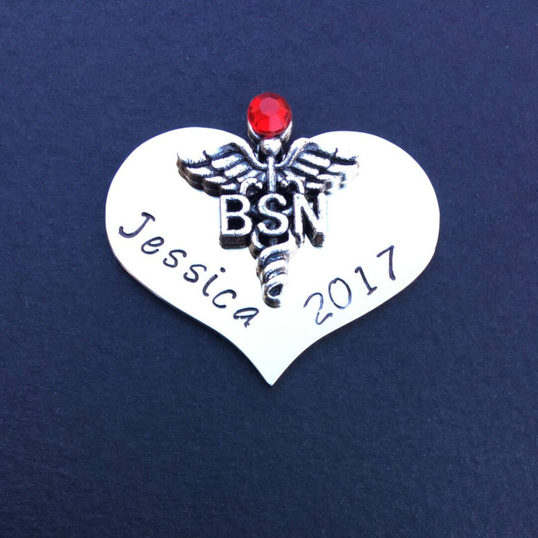 Personalized Nursing Pin / BSN Pin / NP Pin / RN Pin / Nursing Student ...
