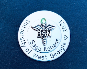 Personalized Nursing Pin / LPN BSN RN Lvn Np / Nurse Pin / Nursing ...