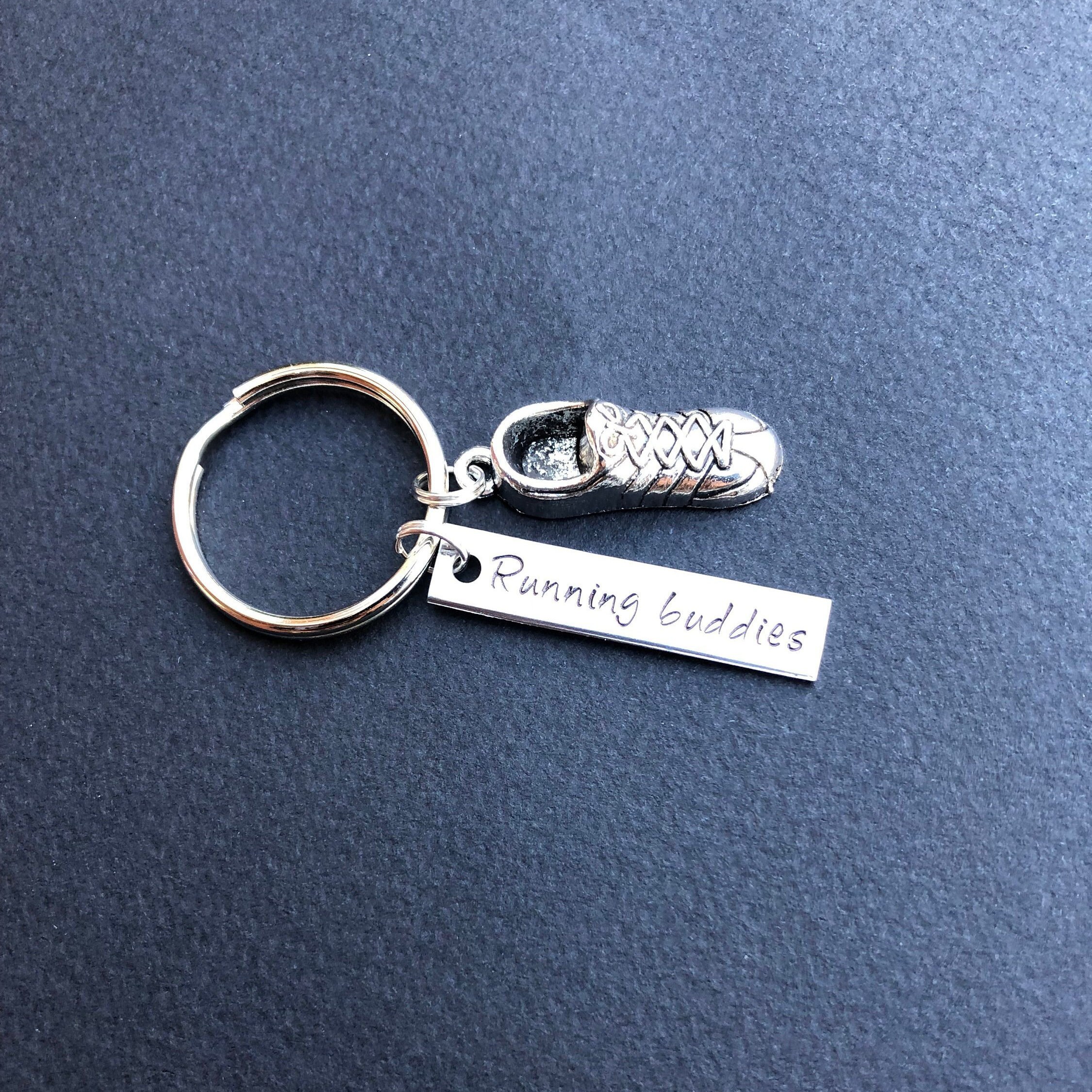 Hand Stamped Keychain Running Buddy Keychain Runners | Etsy