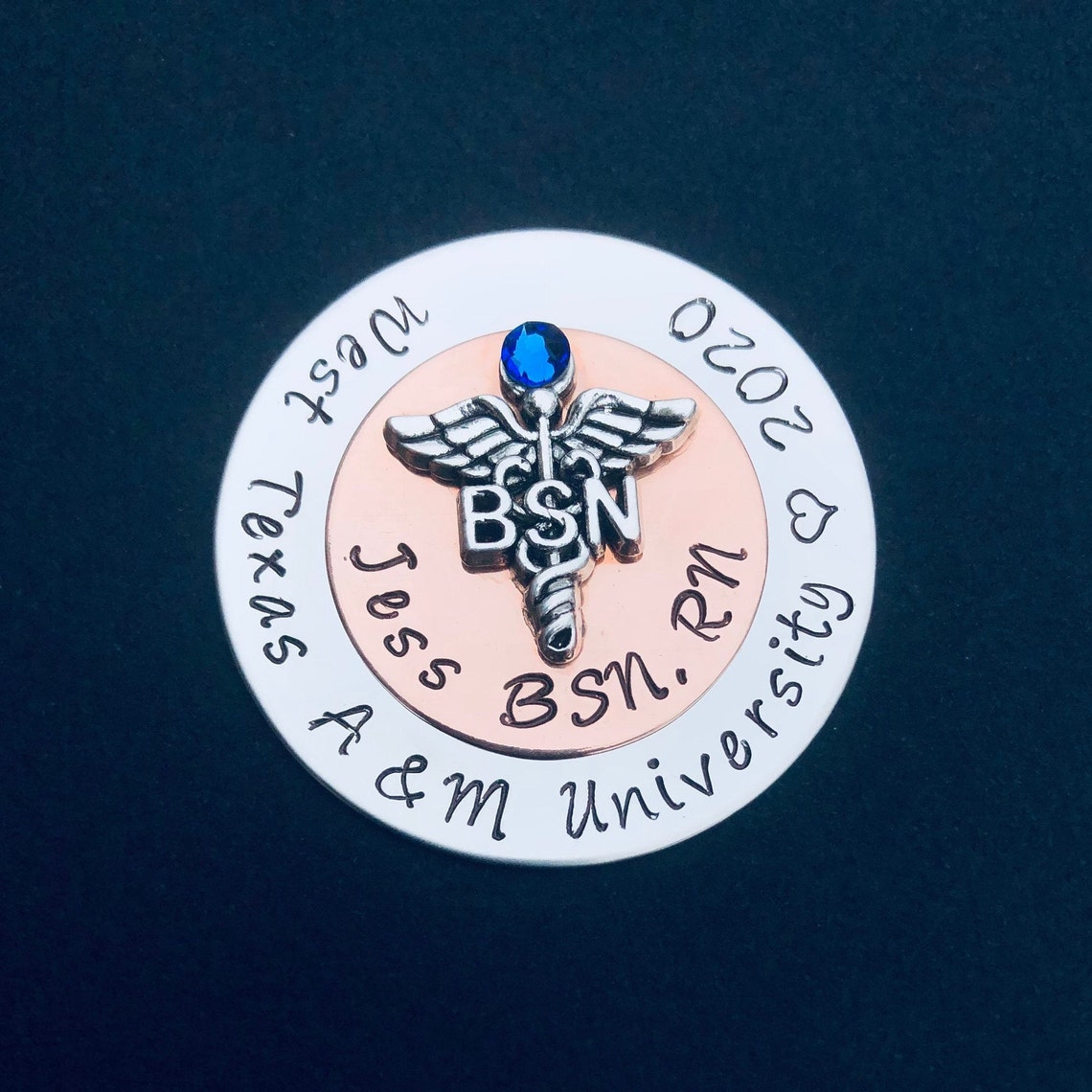 Personalized Nursing Pin / LPN BSN RN / Nurse Pin / Nursing Student ...