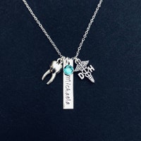 RDH Caduceus Stainless Steel Symbol Charm Necklace, Registered Dental ...