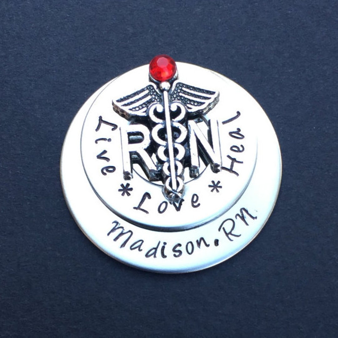 Personalized Nursing Pin / LPN BSN RN / Nurse Pin / Nursing Student ...