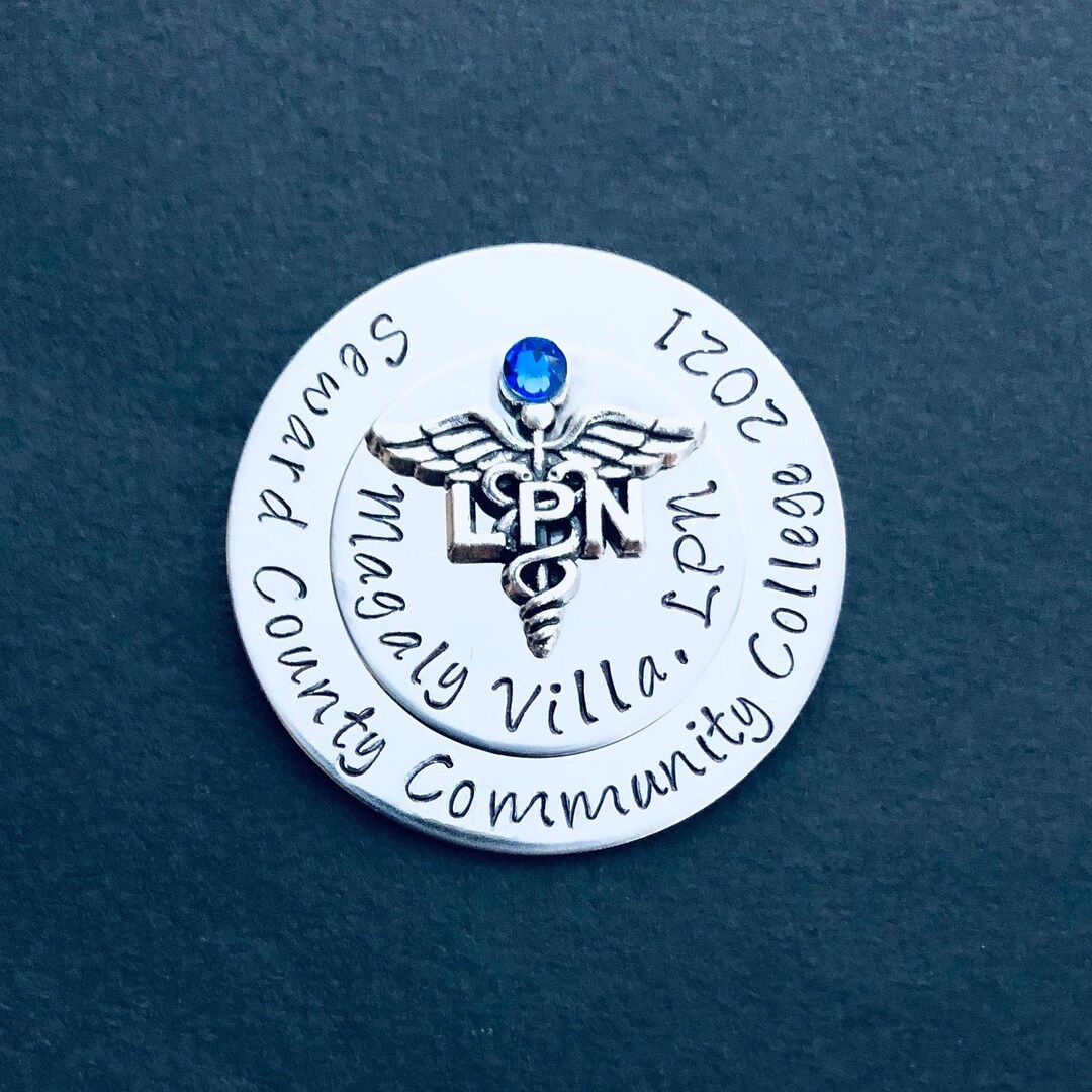 Personalized Nursing Pin / LPN BSN RN / Nurse Pin / Nursing Student ...