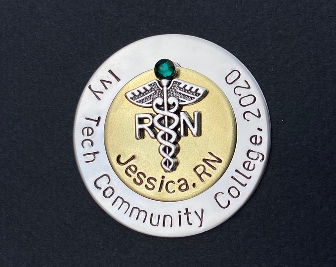 Personalized Nursing Pin/customized Nurse Pin/lpn BSN RN Nurse Pin ...
