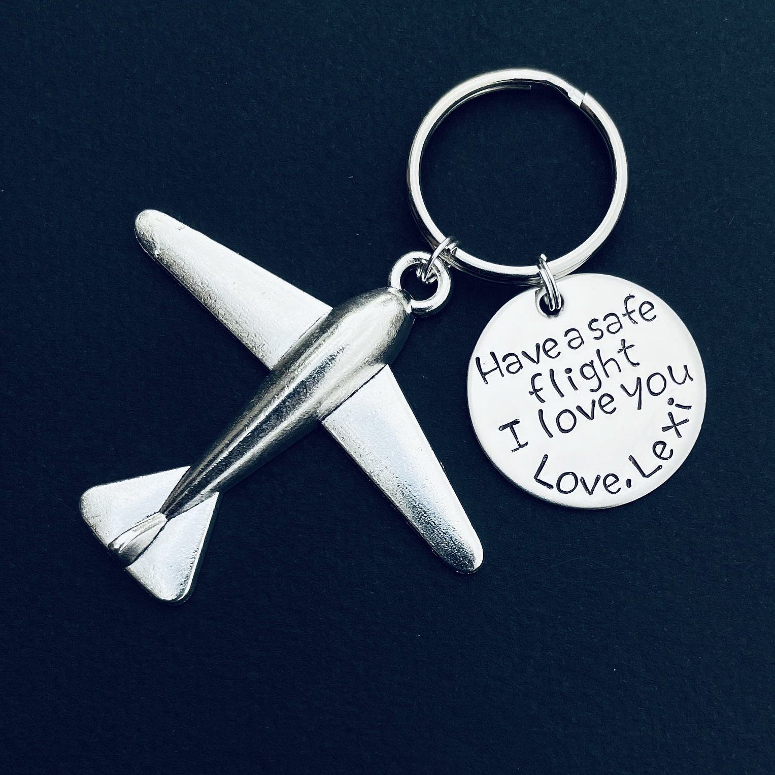 Have a Safe Flight Keychain Pilot Gift Airplane Keychain - Etsy
