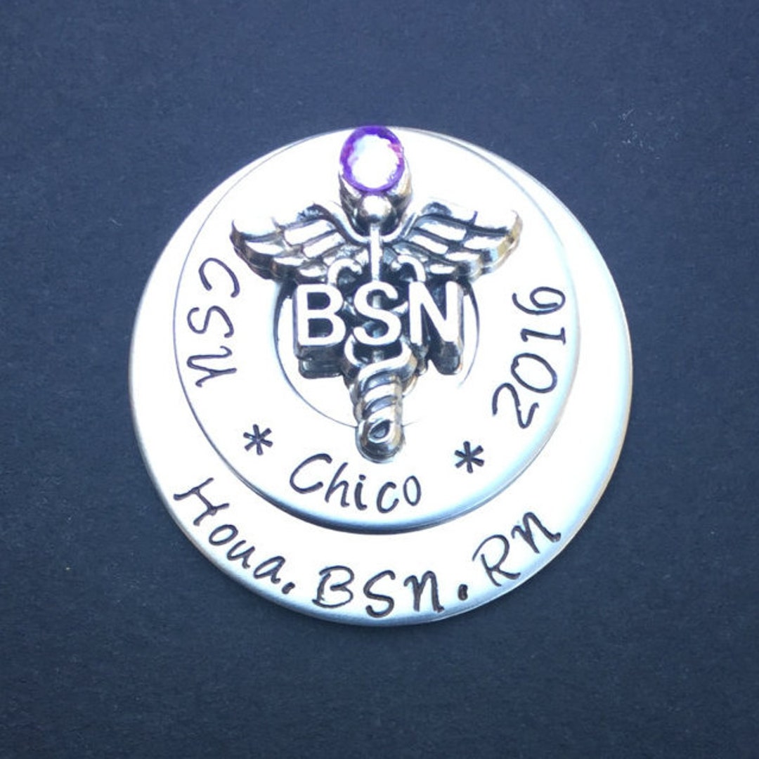 Personalized Nursing Pin / LPN BSN RN / Nurse Pin / Nursing Student ...