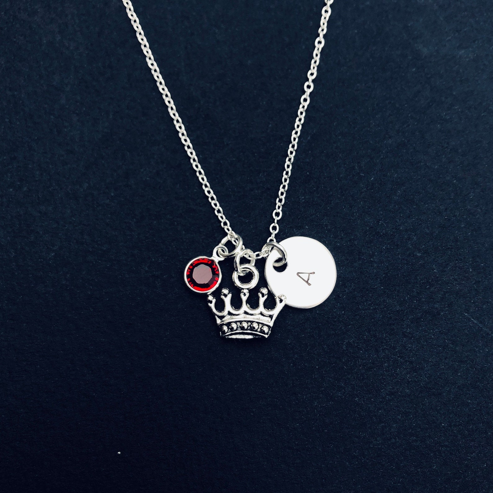 Personalized Princess Necklace-girls Princess Crown Necklace-birthday ...