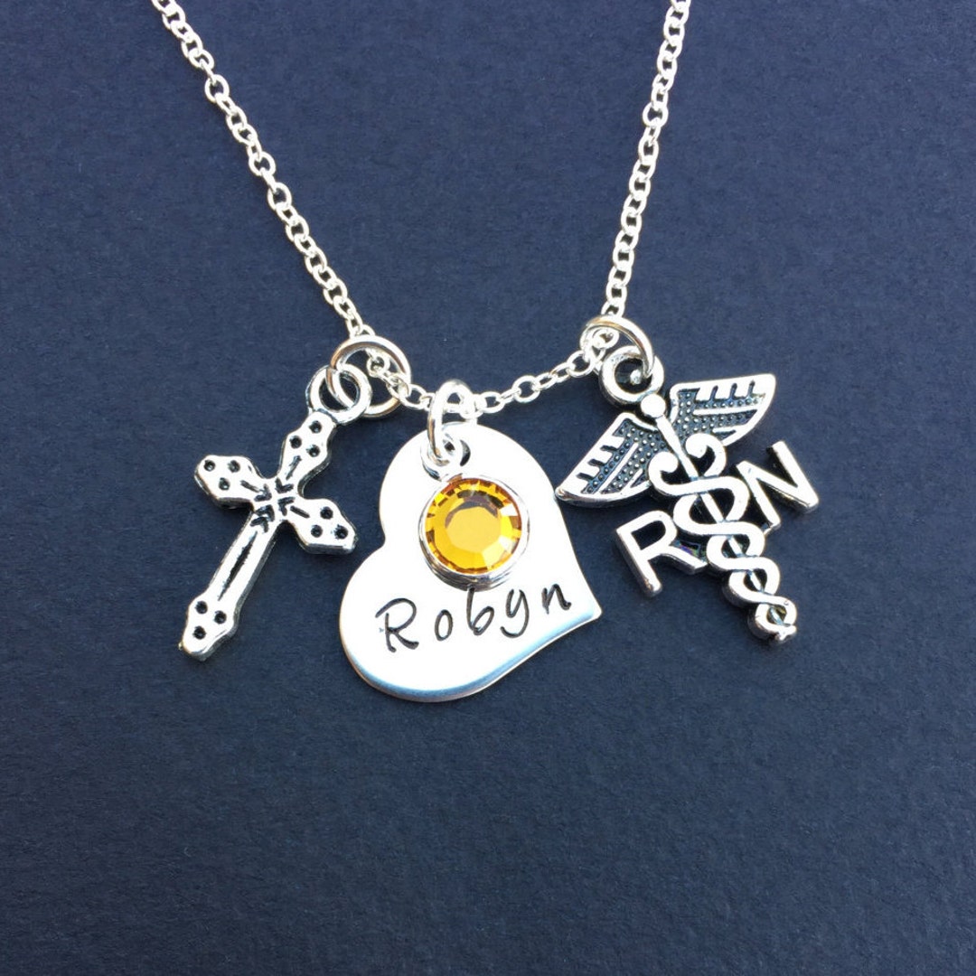 RN Necklace - Nurse LPN/RN Medical Practitioner Jewelry - Hand Stamped ...