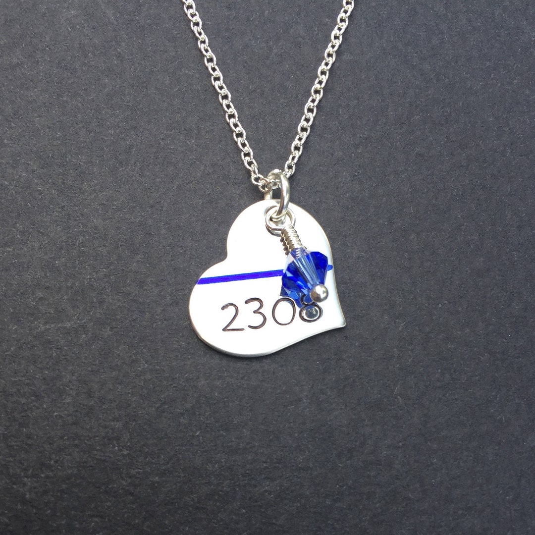 Thin Blue Line Jewelry, Police Officer Gifts, Police Wife Necklace ...