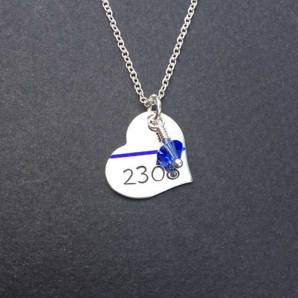 Thin Blue Line Necklace - Etsy