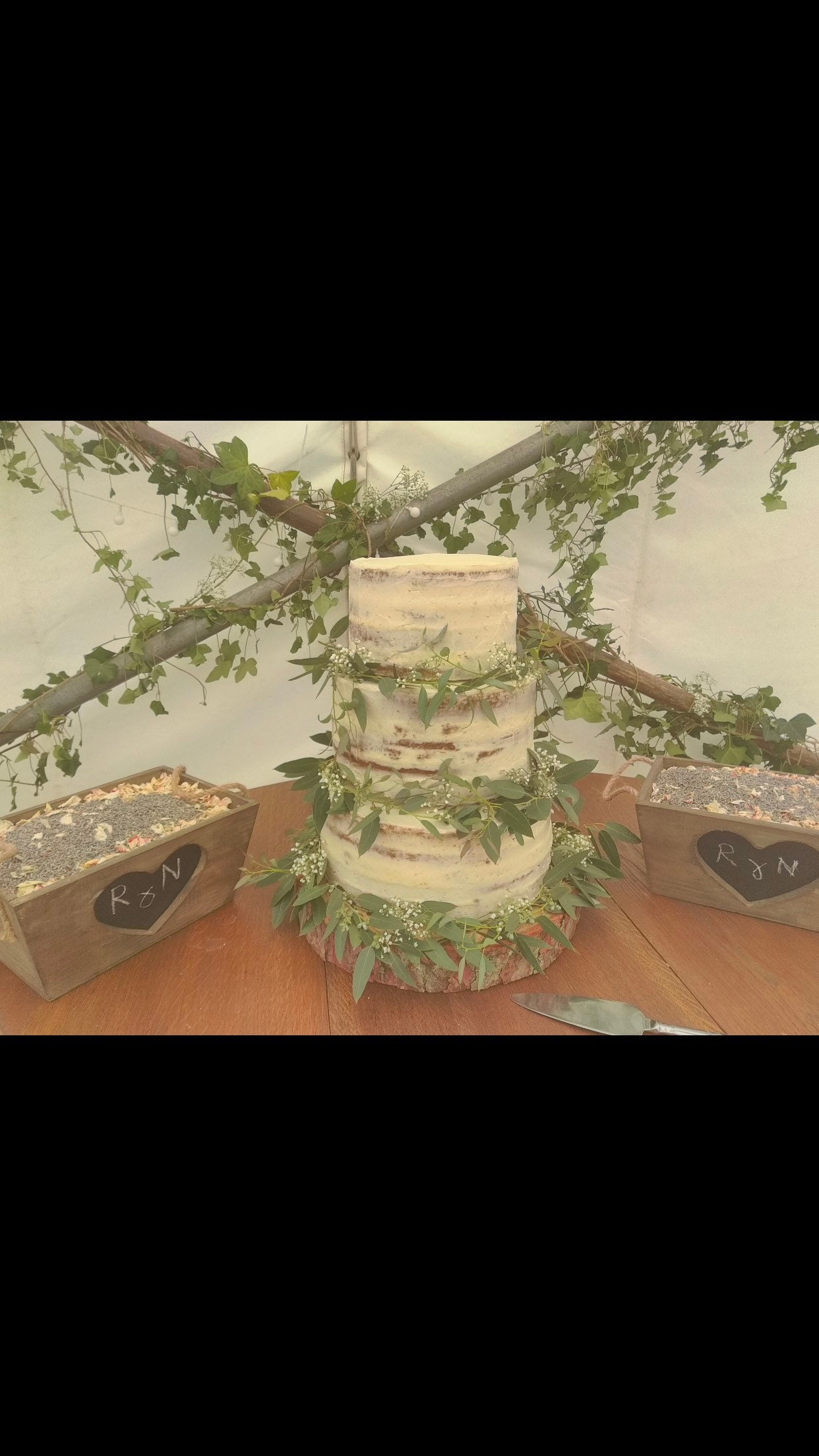 Natural Log Slice Tree Shabby Chic Table Centre Piece Cake Stand/cheese ...