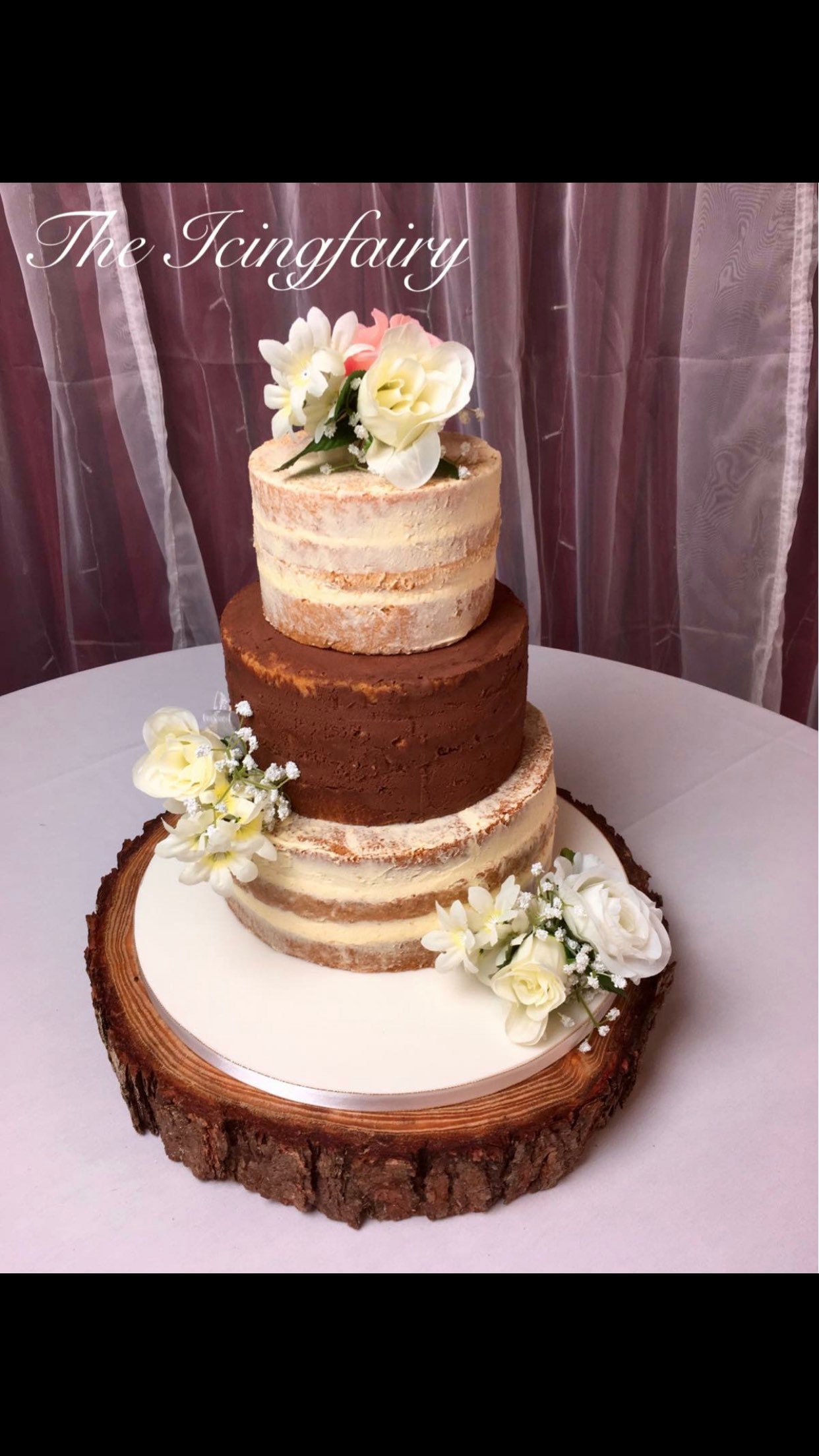 Natural Log Slice Tree Shabby Chic Table Centre Piece Cake Stand/cheese ...